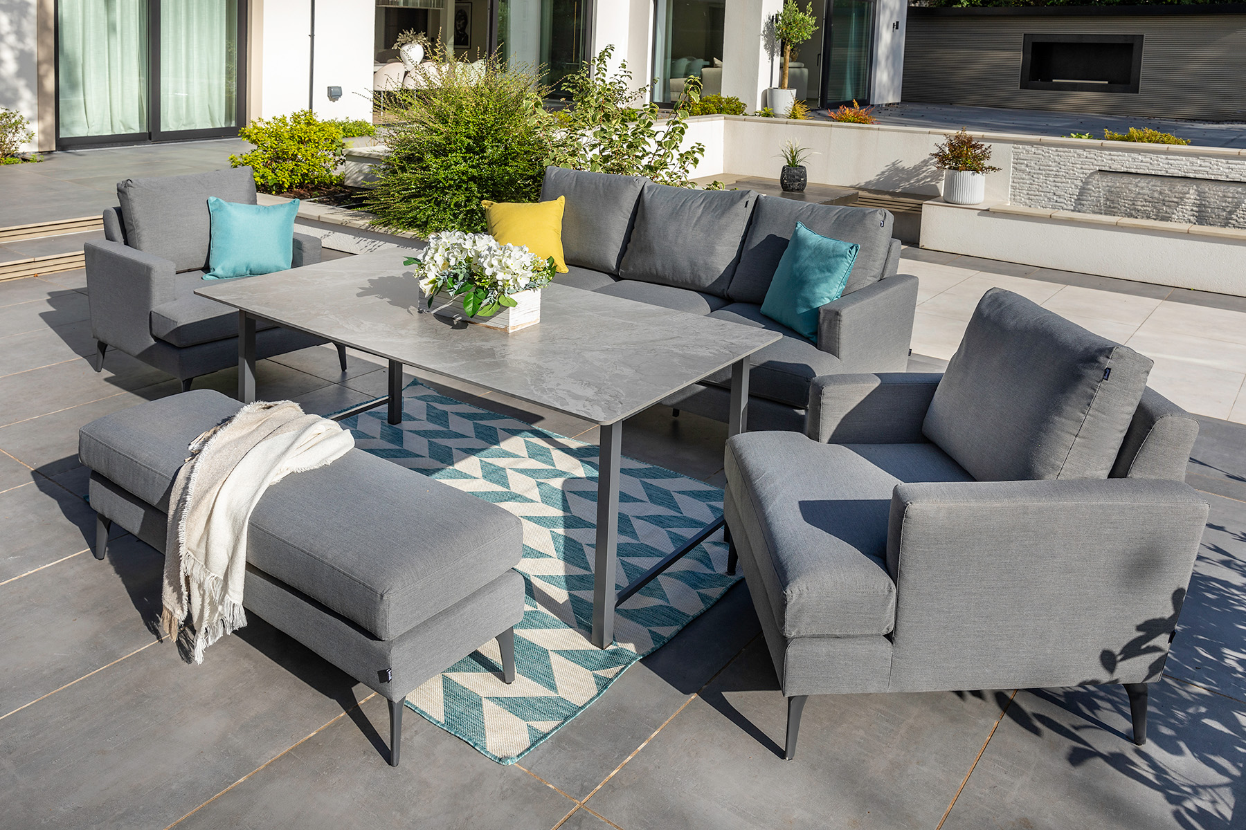 Algarve 3 Seat Lounge Set Algarve ZonTex All Weather Fabric Garden Furniture
