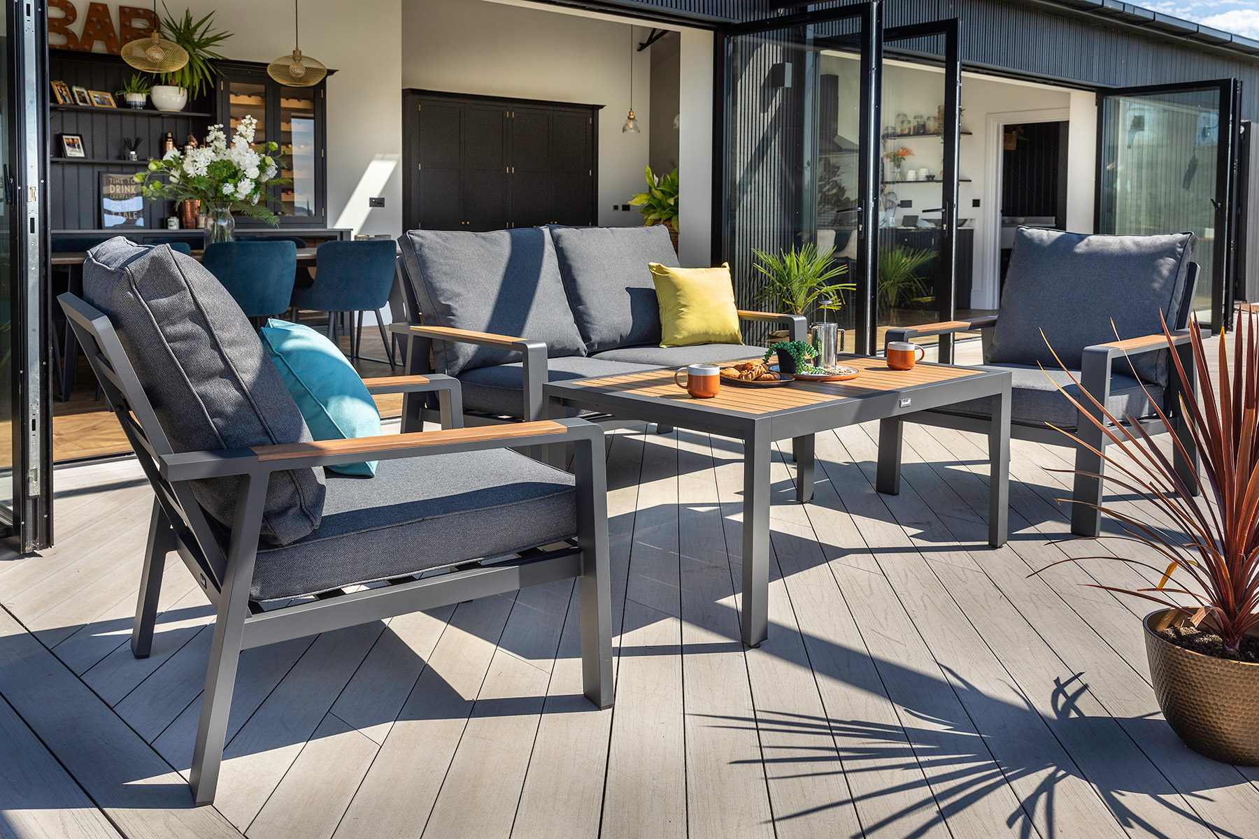 Asher 2 Seat Lounge Set Asher Aluminium Garden Furniture